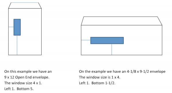 Window Size & Position - Royal Envelope Corporation